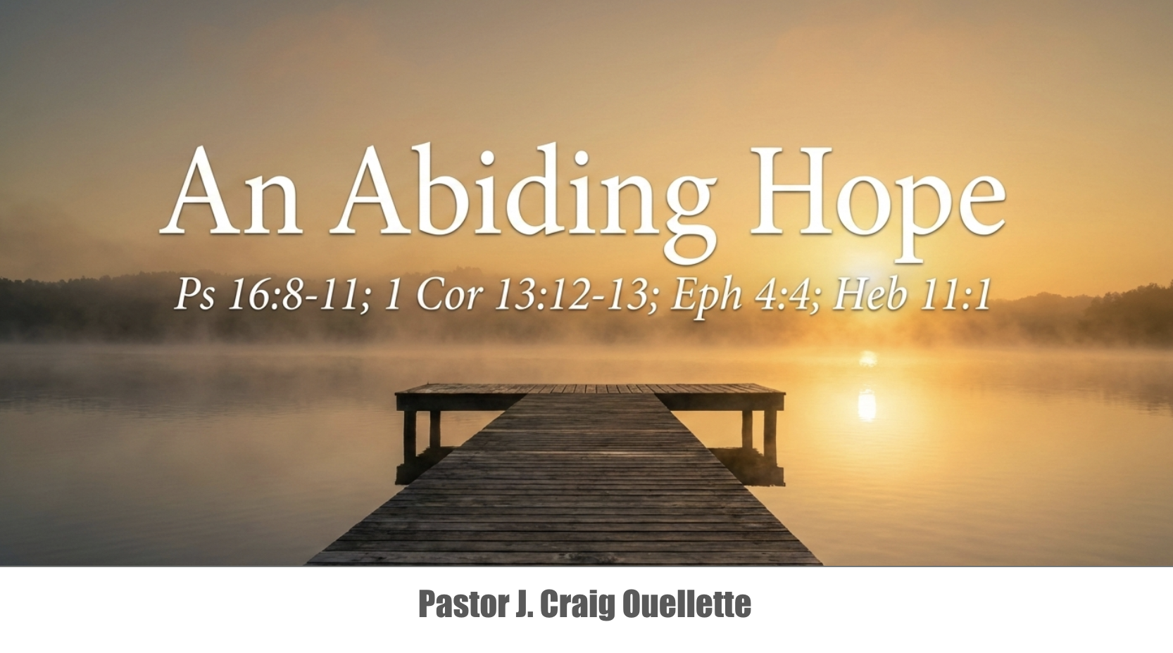 An Abiding Hope - South Shore Pentecostal Church with J. Craig ...